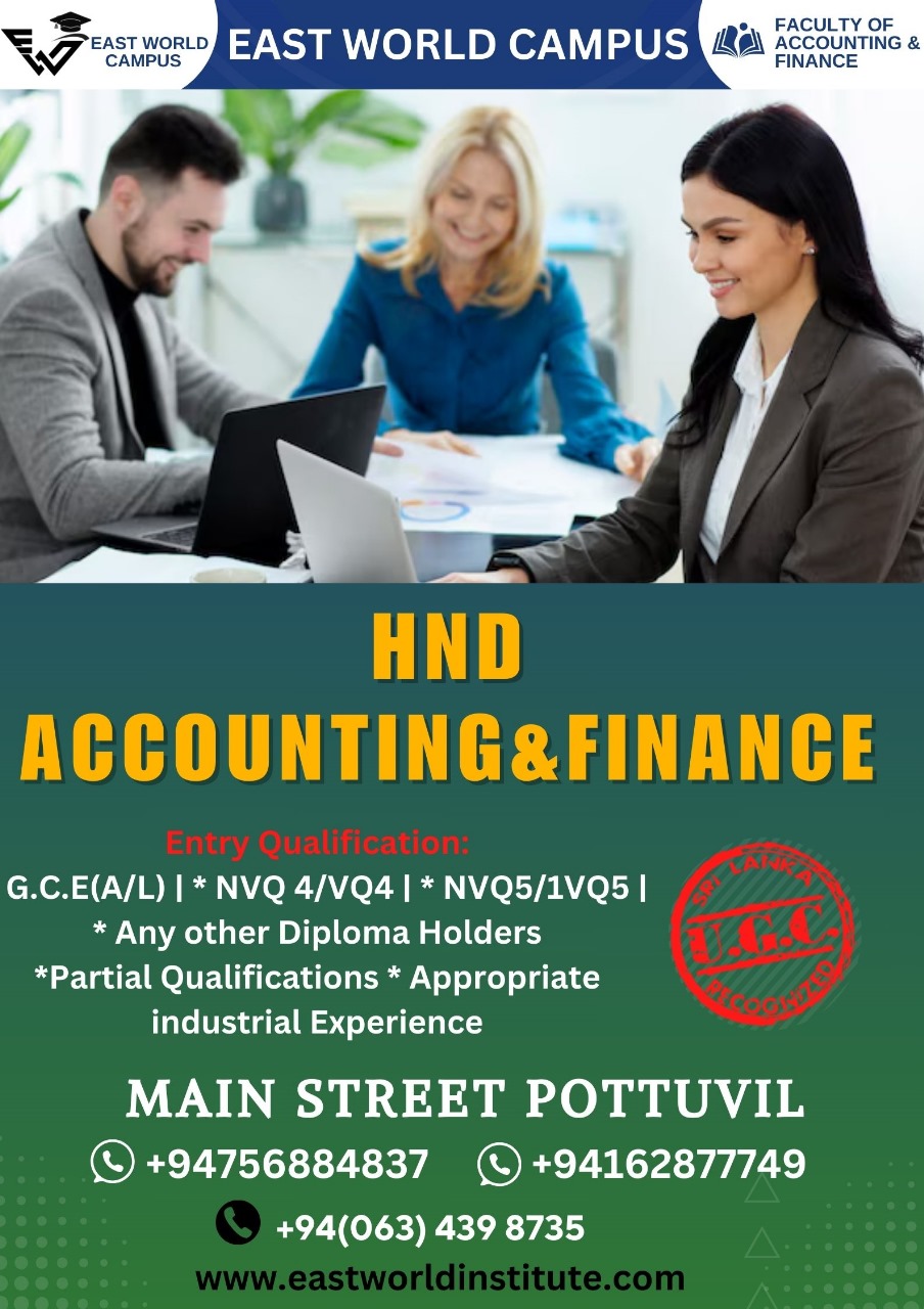 HND in Accounting & Finance – EAST WORLD INSTITUTE