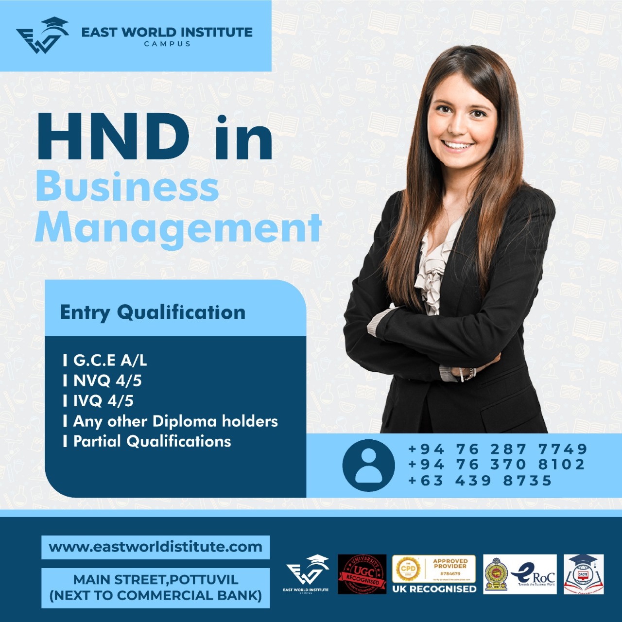 HND in Business Management – EAST WORLD INSTITUTE