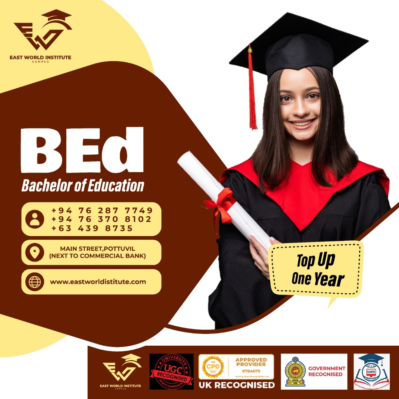 Bachelor of Education – EAST WORLD INSTITUTE